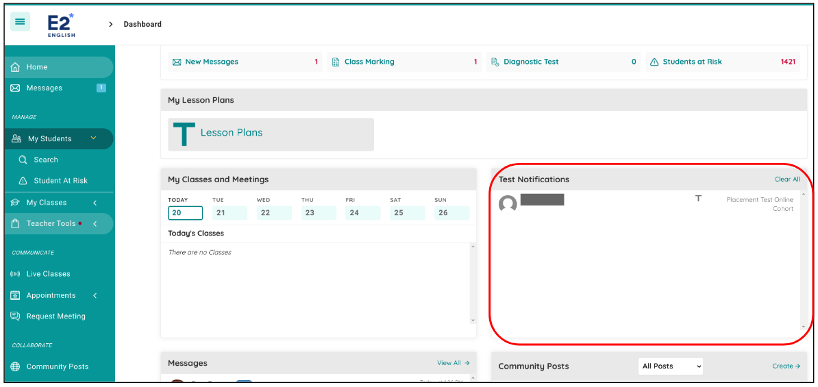 E2 Test Prep Support