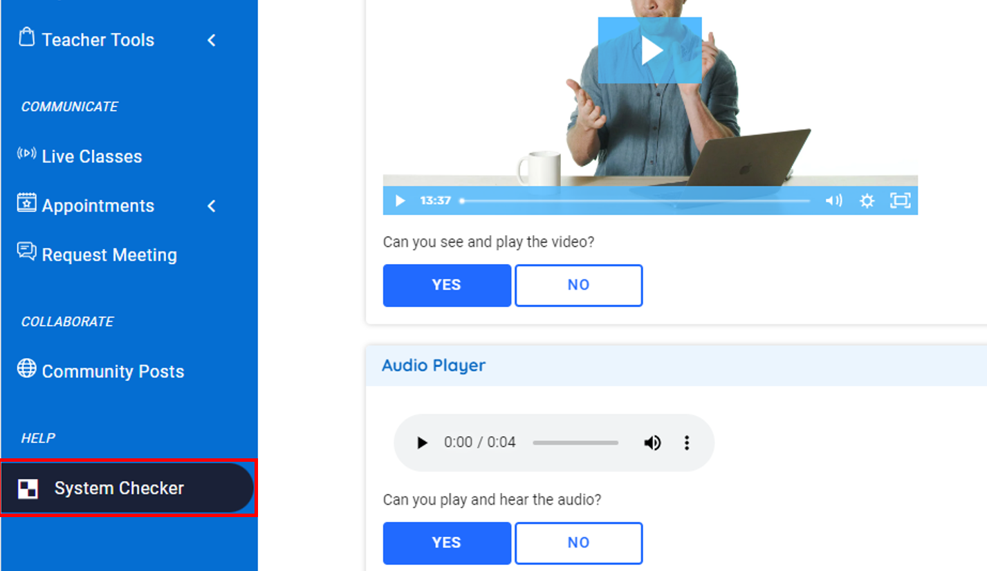 System Checker | E2 Platform