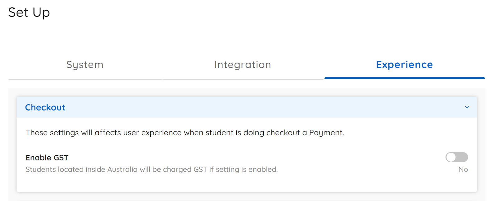Experience: Login/Logout Settings