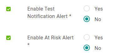 Enable Test/Student-At-Risk Notifications