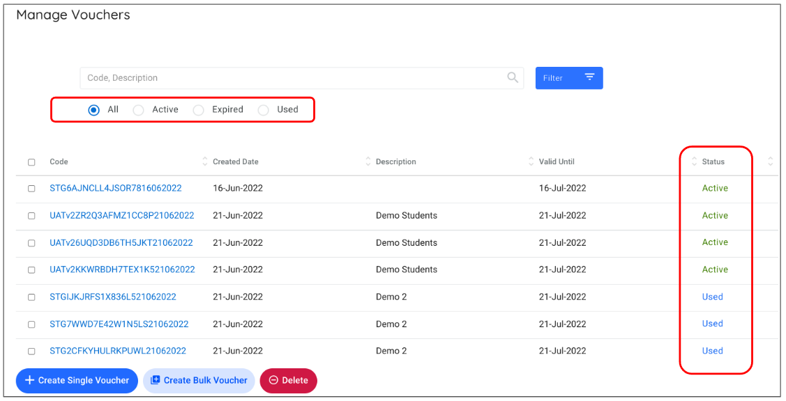 Check Voucher Status