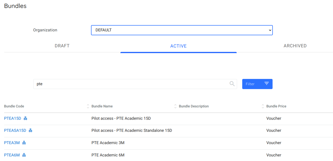 Change Vouchers in a Bundle - Admin