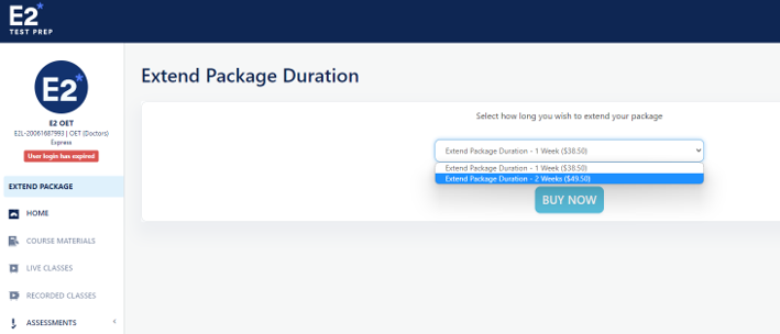 Can I extend my package?